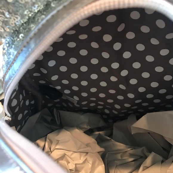 Loungefly | Bags | Loungefly Disney Silver Sequin Mini Backpack | Poshmark